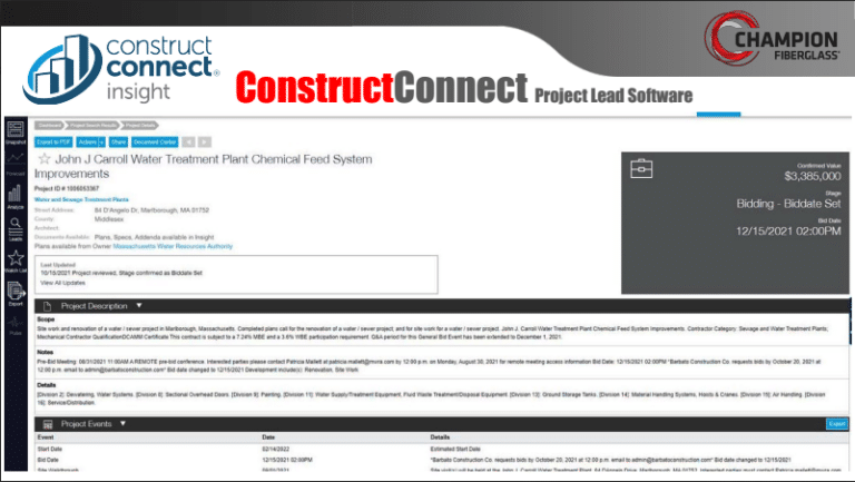 Construct-Connect Collaboration - Champion Fiberglass